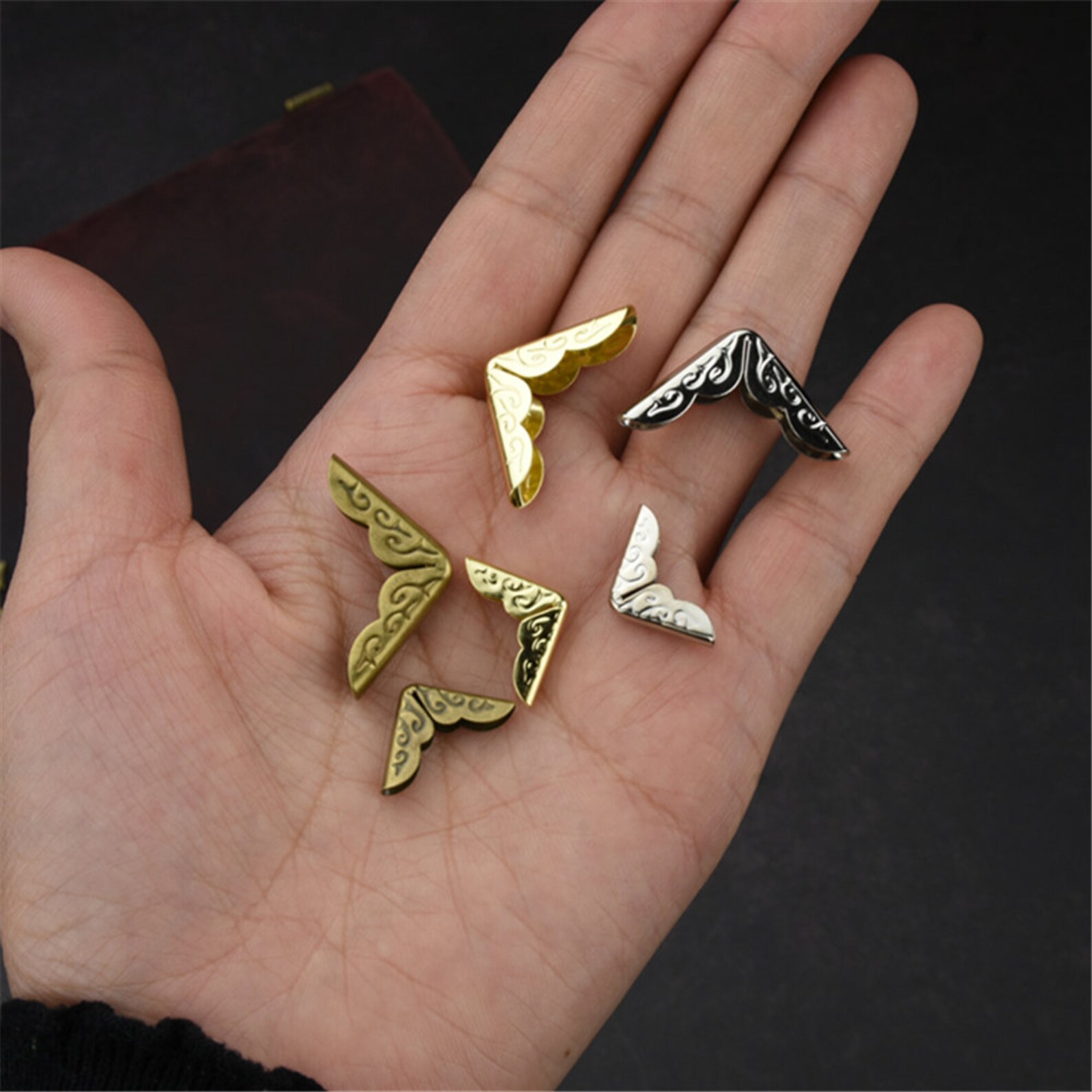 10PCS Metal Book Corner Protector for DIY Scrapbooking Picture Album ...