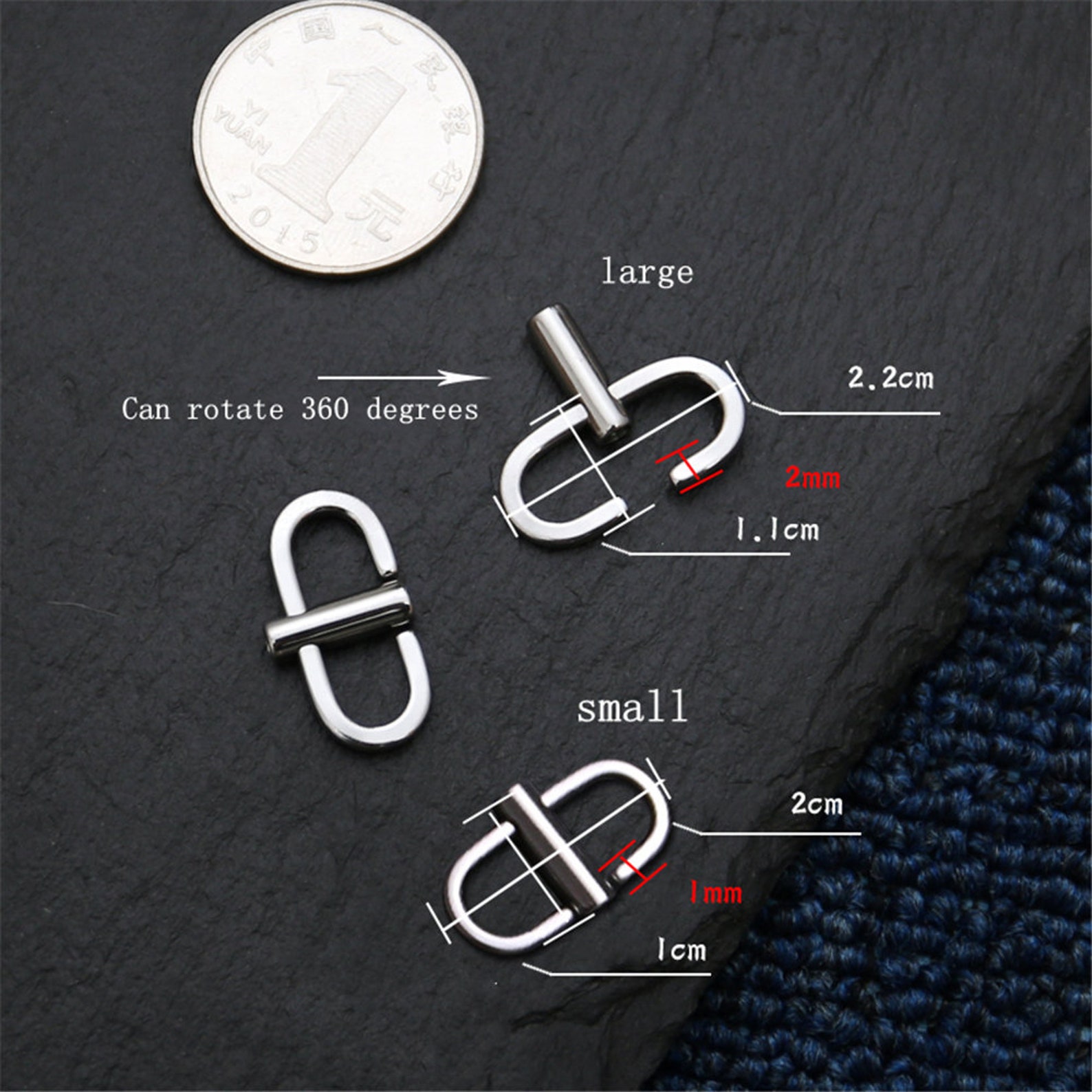 DIY Buckles Clasp Adjustment Lock Metal Rings for Leather Goods Bag ...