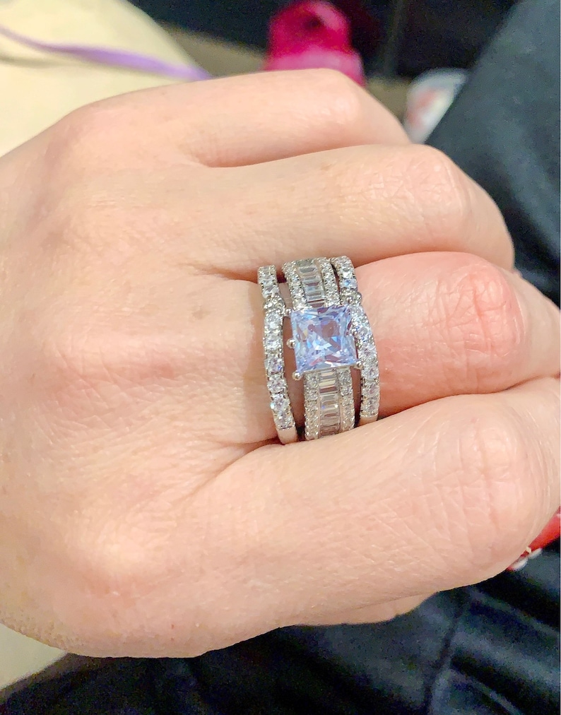 Art Deco Wedding Band Wide Band Eternity Ring Micro Pave - Etsy