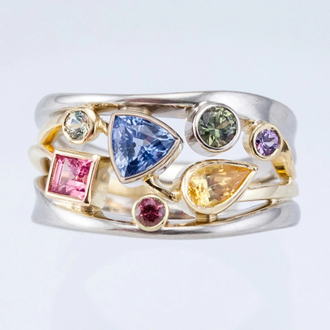 Color Stone Beautiful Cocktail Party Ring Stacking Ring - Etsy