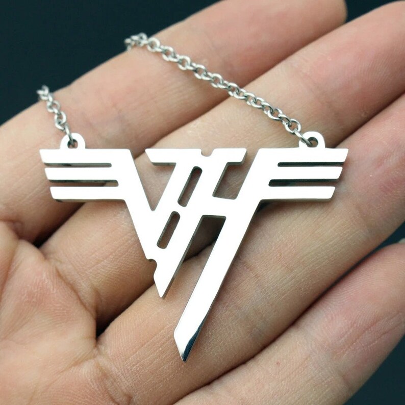 Eddie Van Halen Logo Pendant Necklace/rock Band Necklace/vh - Etsy