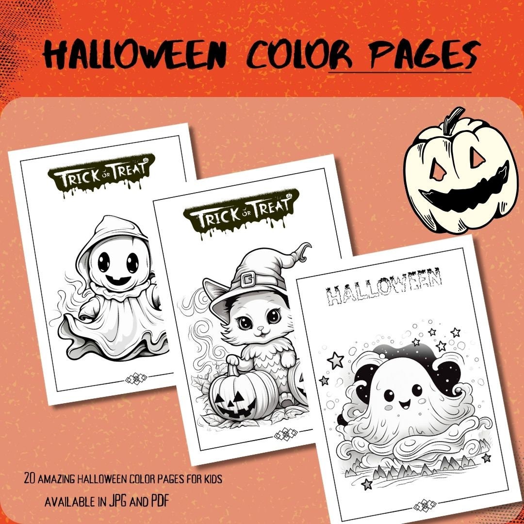 20 Halloween Printable Coloring Pages Kids Halloween Printable Coloring ...