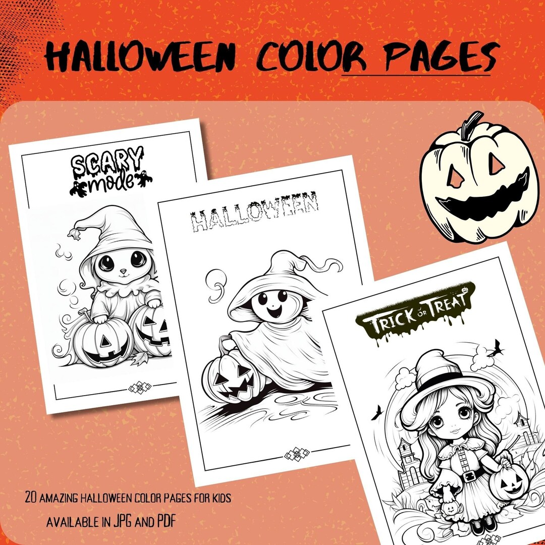 20 Halloween Printable Coloring Pages Kids Halloween Printable Coloring ...