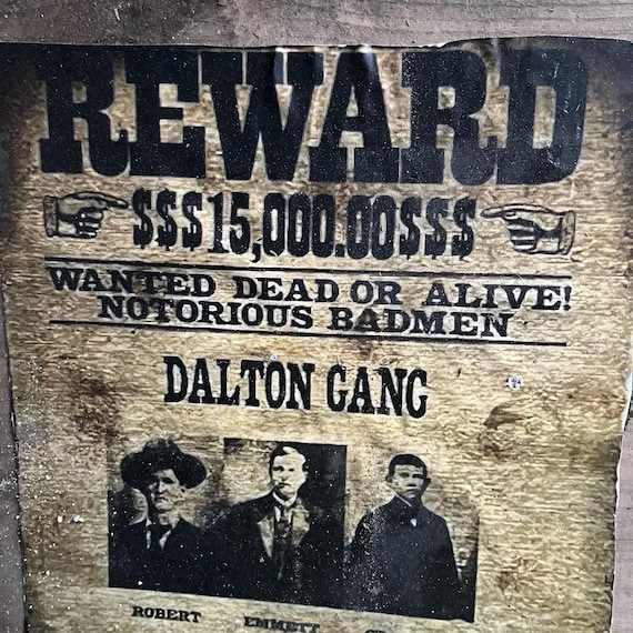 Dalton Gang Wanted poster - Gem