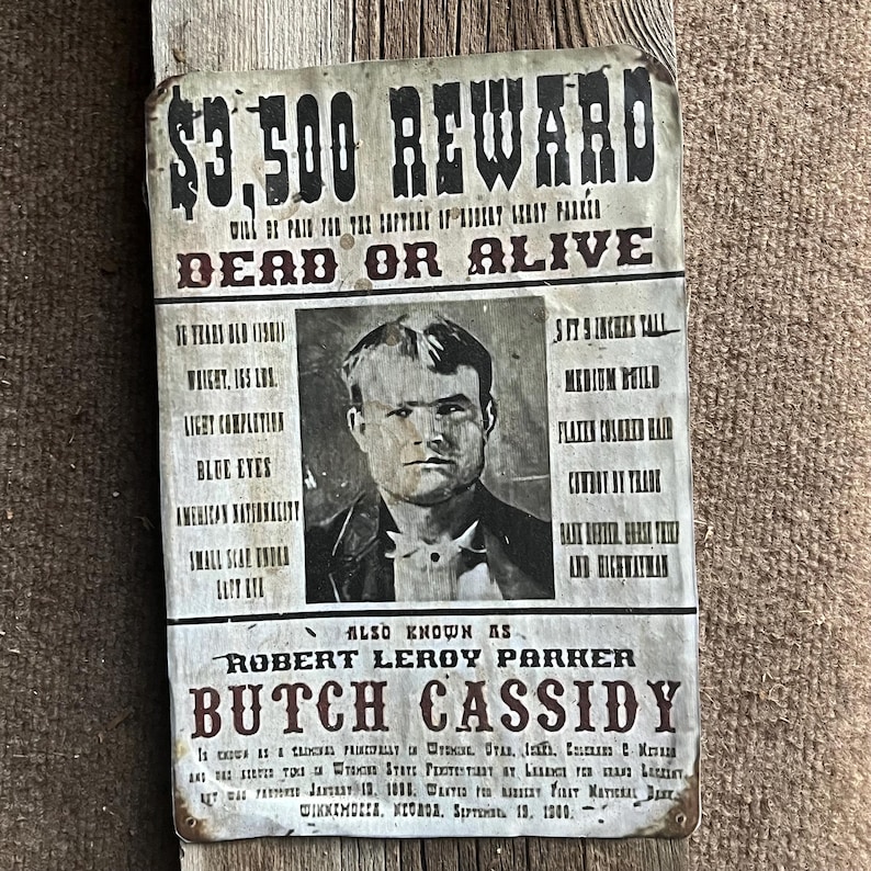 Butch Cassidy Wanted Poster - Etsy