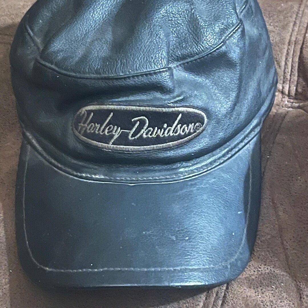 Leather Harley Cap 7 1/2 Size - Etsy