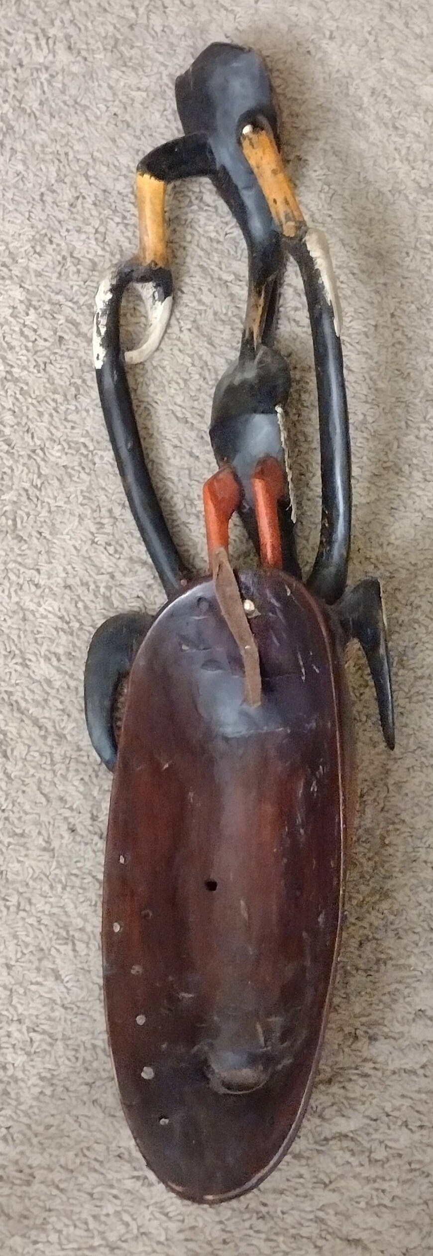 Vintage African Senufo People Kpelie / Kpele Mask, Ram's Head, Northern ...