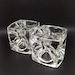 Pair of Beautiful Chunky Crystal Ice Cube Candlestick Holders ...