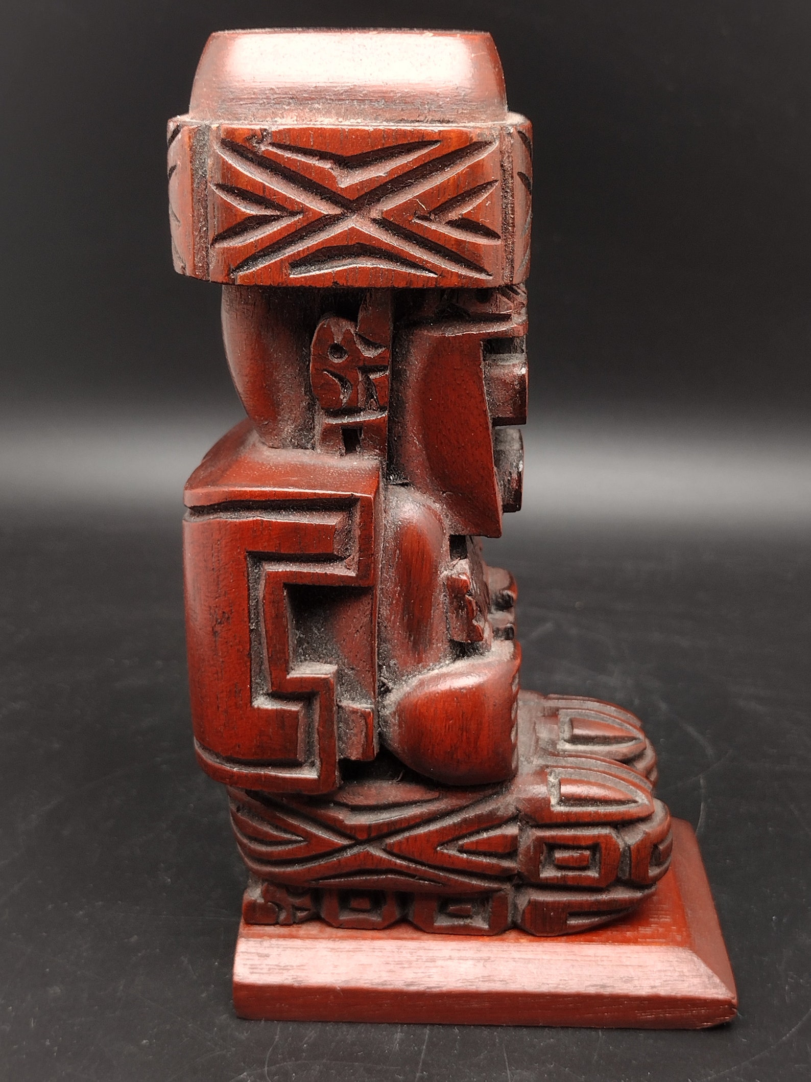 Handcrafted Tiki Carved Statuette From La Paz Bolivia 1967 - Unique and ...