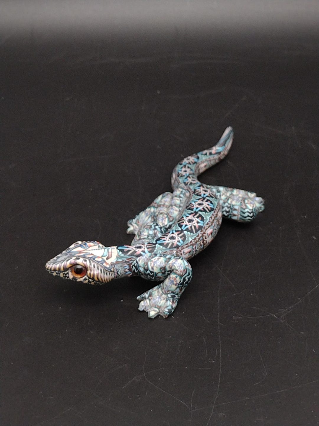Vintage FIMO Clay Lizard Art: Dragonfly Sculpture by John Stewart ...