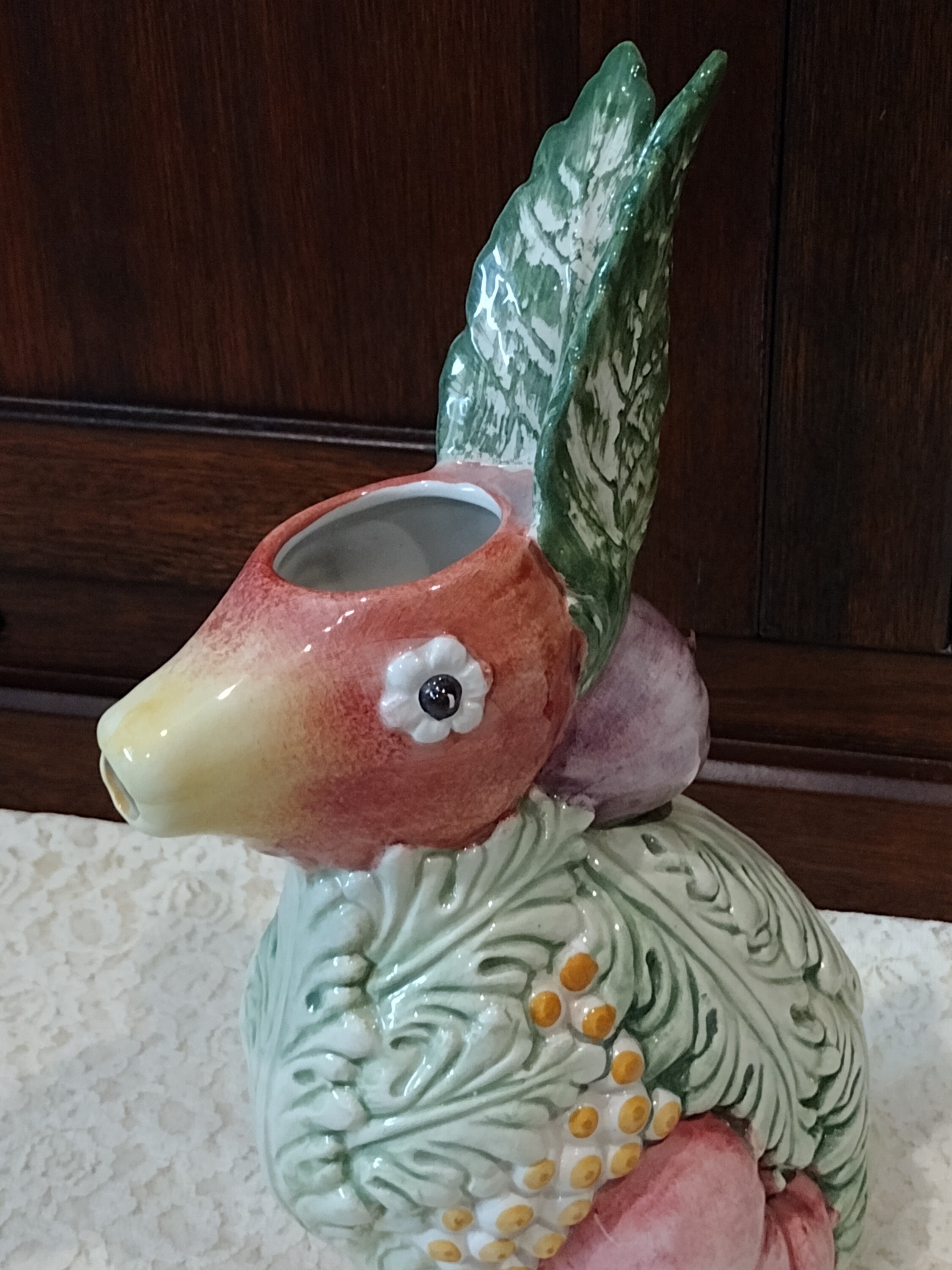 Vintage Vietri Italian Rabbit Pitcher Made of Vegetable, Made in Italy ...