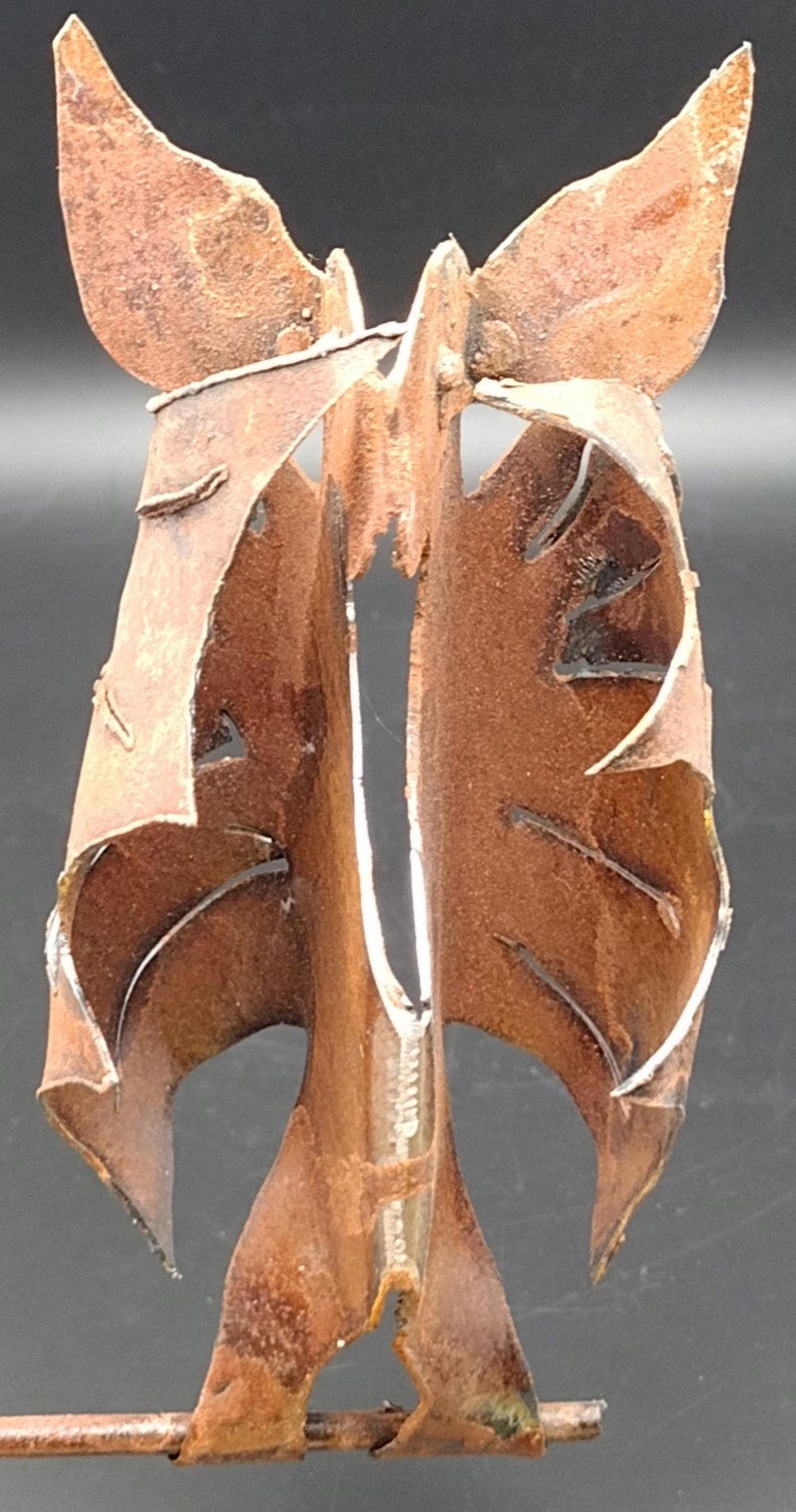 Vintage Rustic Metal Bat Hanging by Feet, Wall Mounted - Etsy