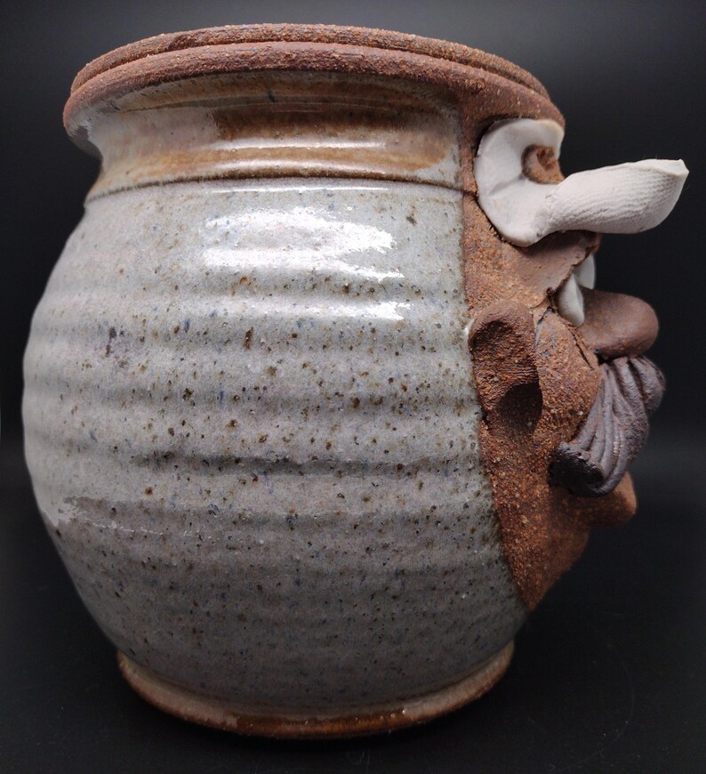 Vintage Mahon Made Stoneware Lidded Jar: Whimsical Folk Art - Etsy