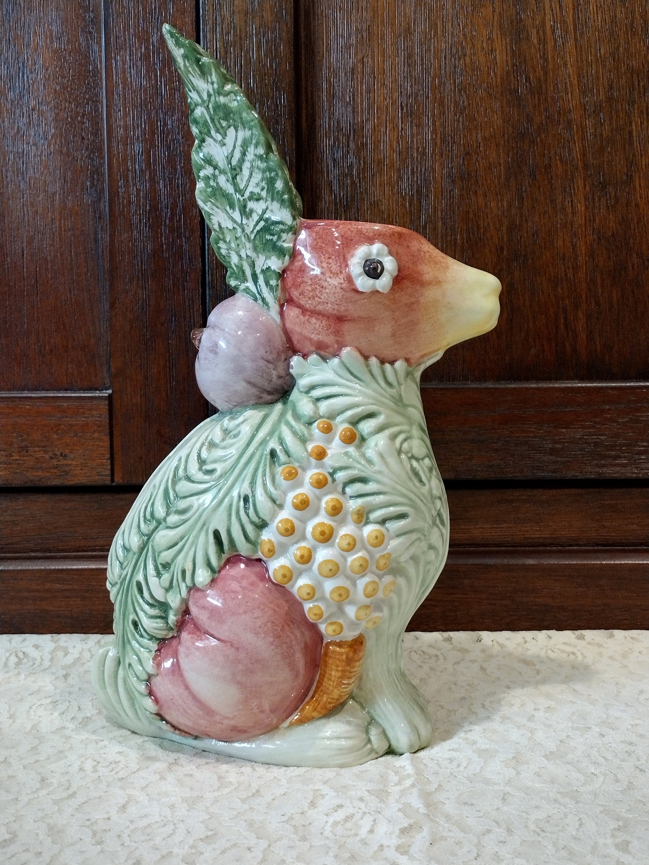 Vintage Vietri Italian Rabbit Pitcher Made of Vegetable, Made in Italy ...