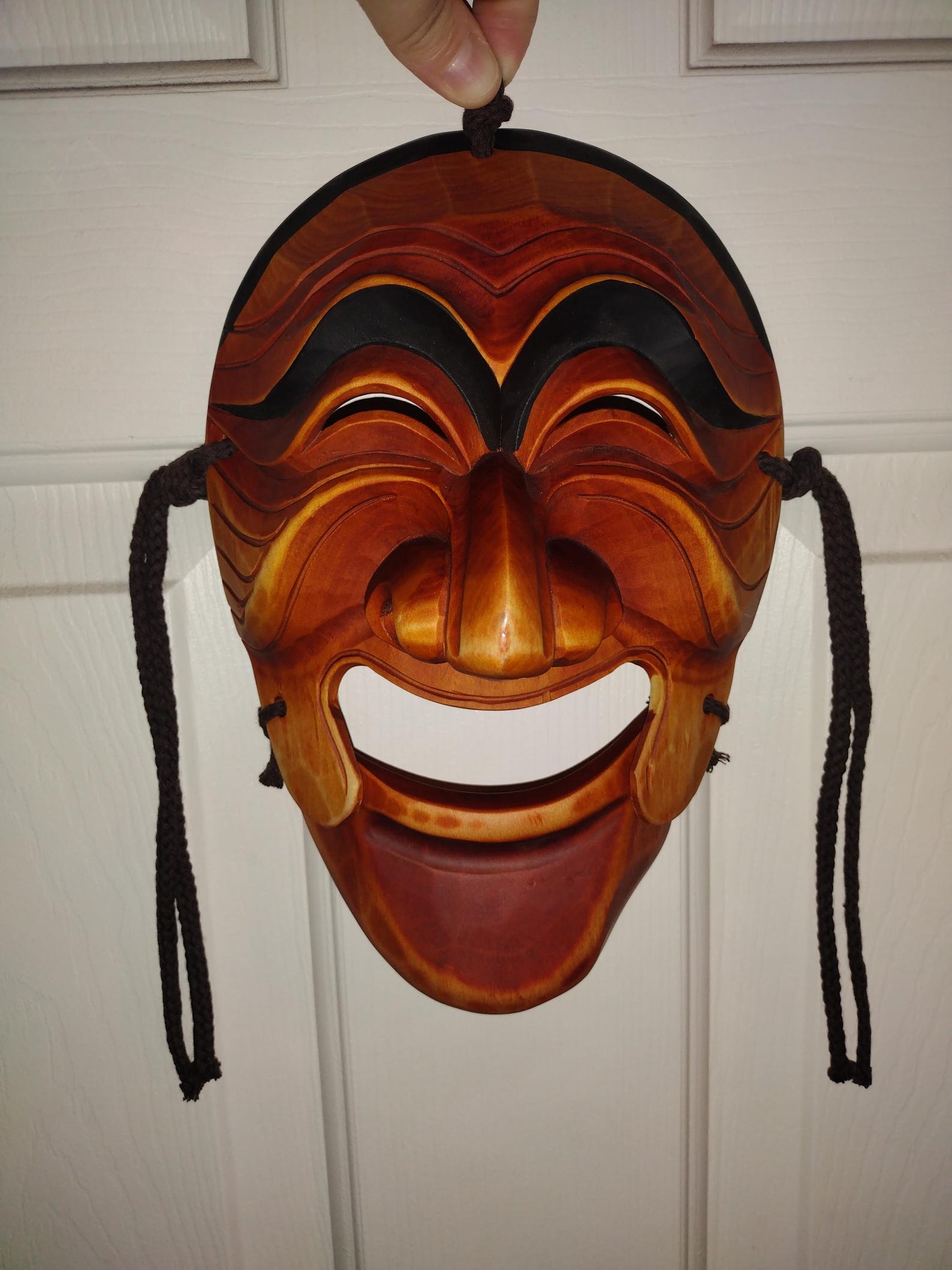 Vintage Korean Mask, Hahoetal Dance, Yangban Aristocrat, Hand Carved ...