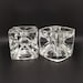Pair of Beautiful Chunky Crystal Ice Cube Candlestick Holders ...