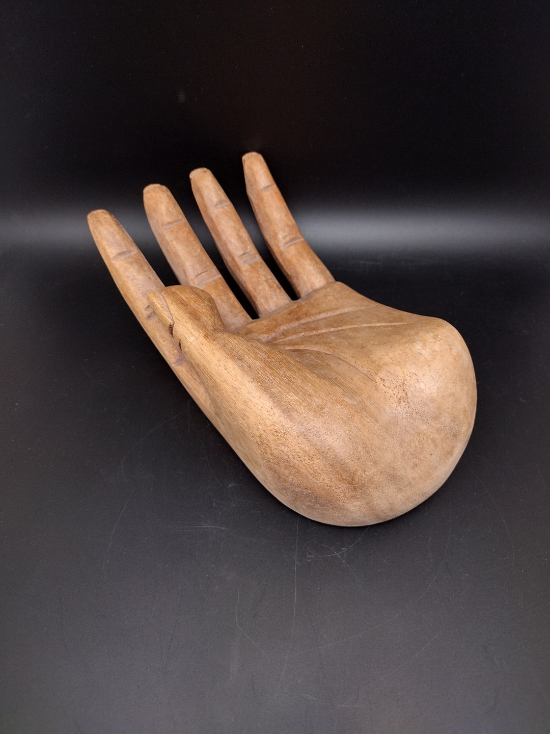 Vintage Hand Carved Wooden Hand, MCM, Hand Sculpture - Etsy