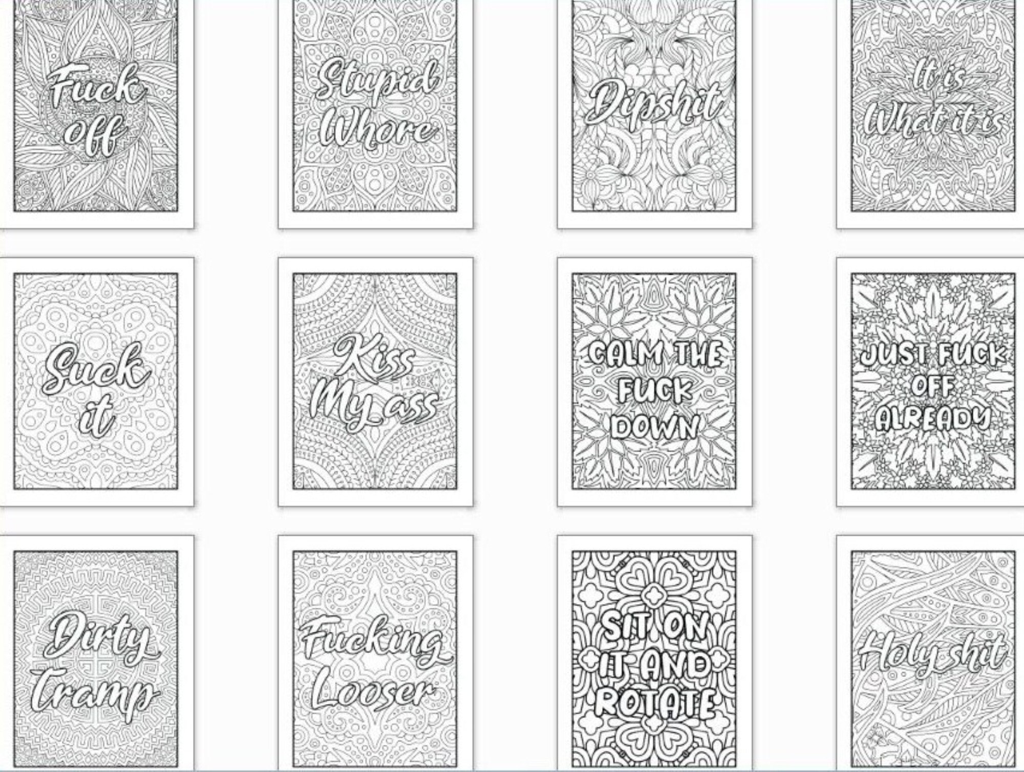 A Swear Word Coloring Book for Adults: Adult Cuss Word Coloring Book ...