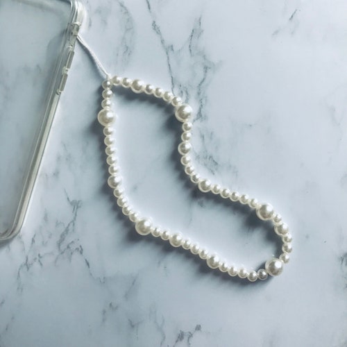 Aesthetic Phone Charm Pearl Phone Chain Phone Jewel Y2k - Etsy