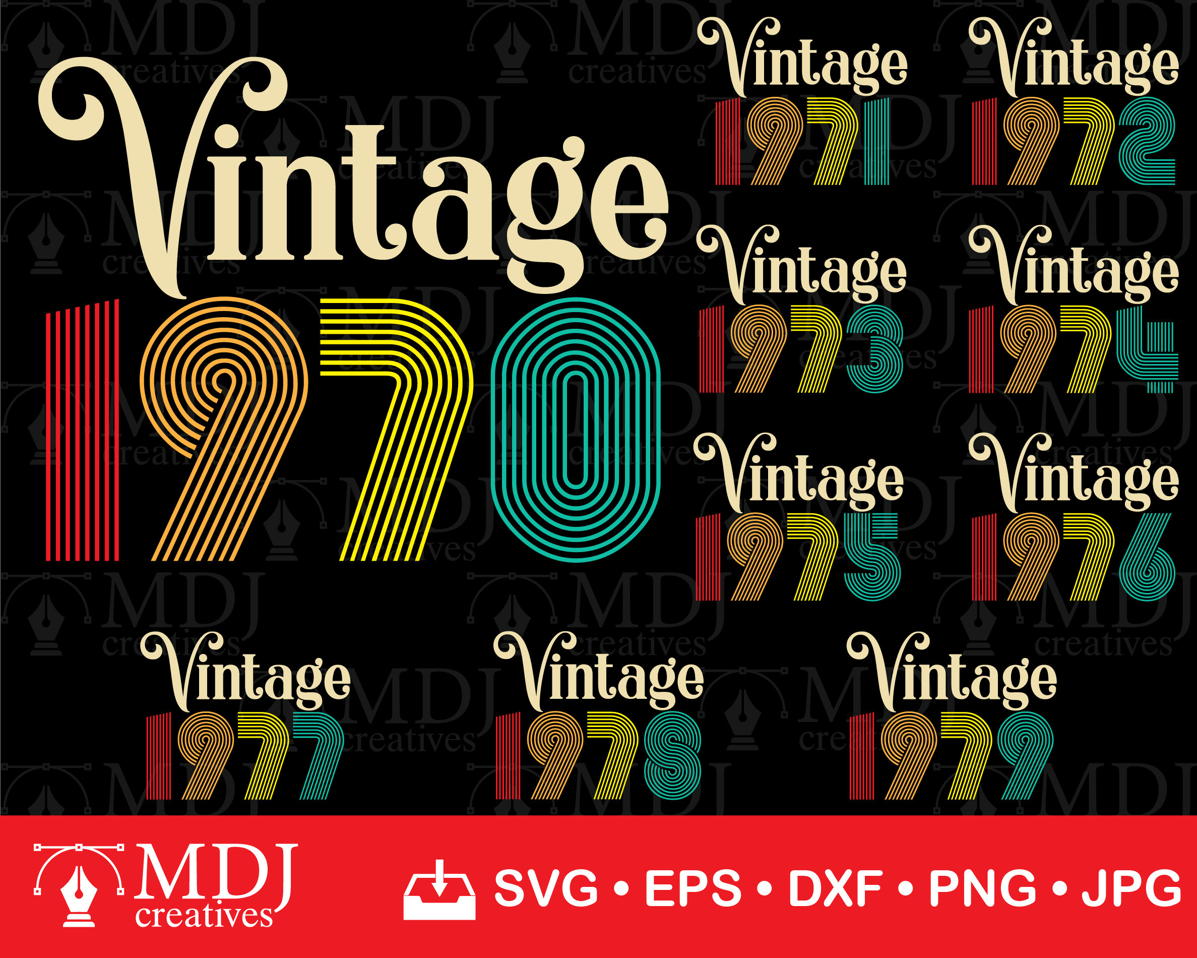 Vintage 1970s SVG Clipart: T-shirt Design, Decal (digital Download) - Etsy