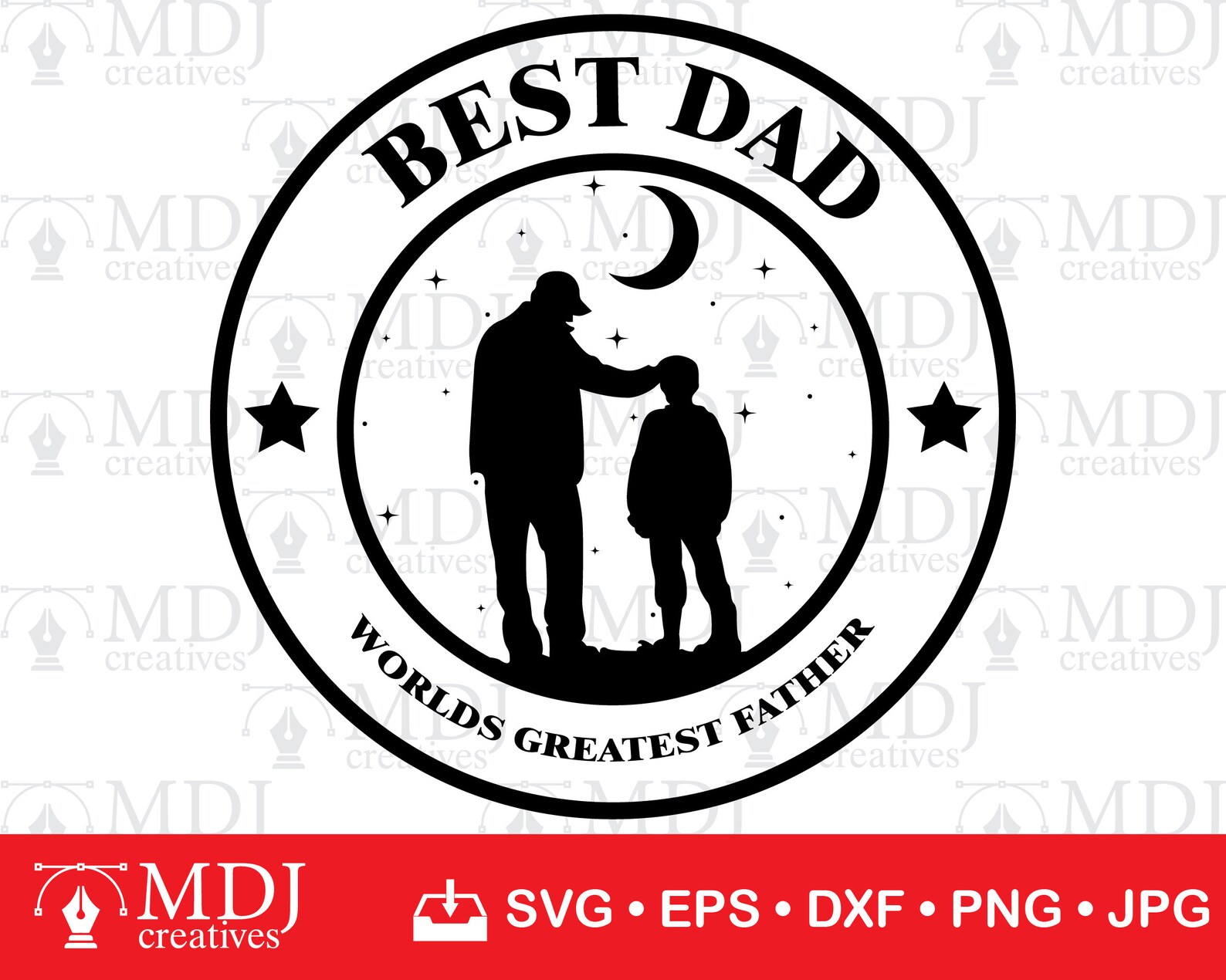 Best Dad SVG Worlds Greatest Father svg Fathers Day svg | Etsy