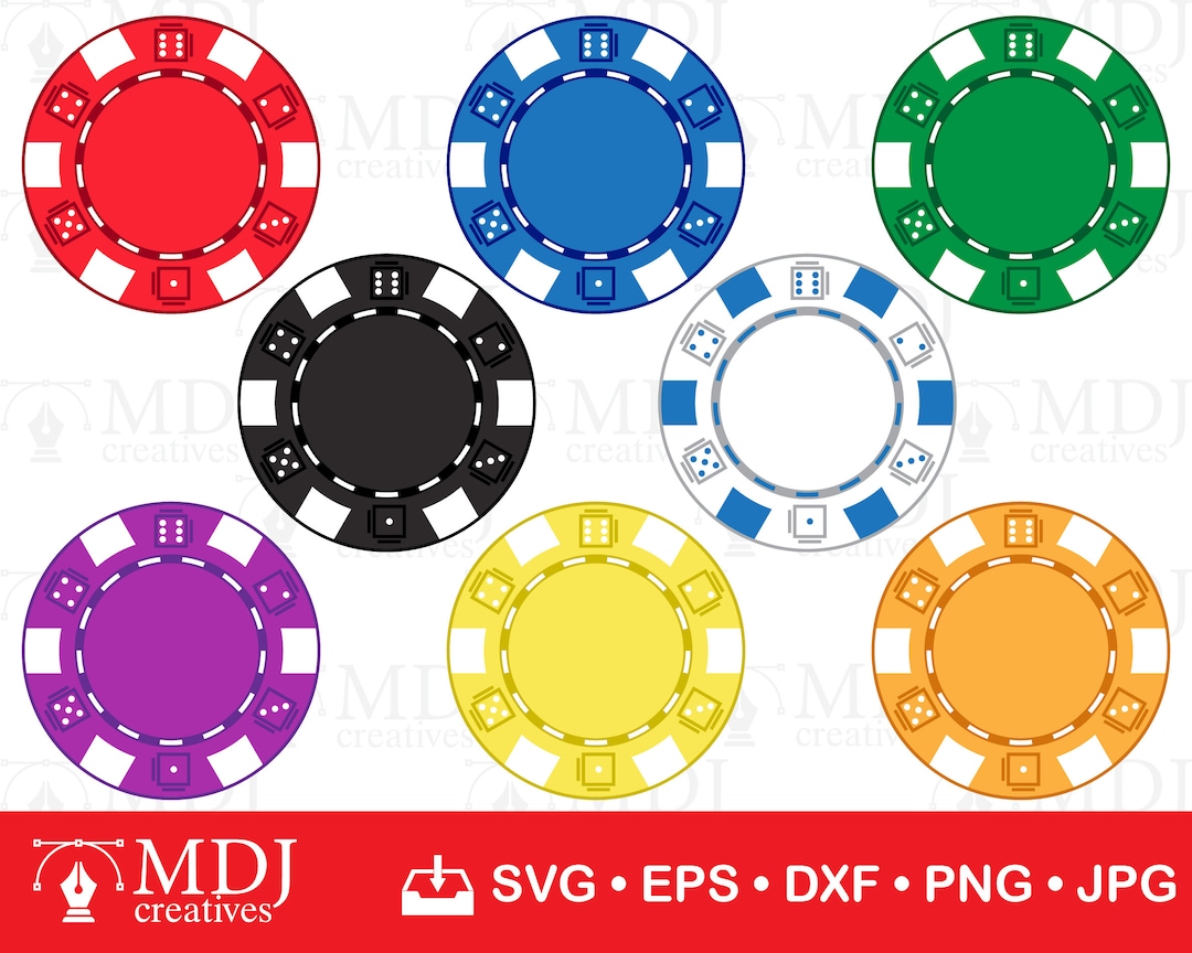 Poker Chip SVG, Casino Chips Svg, Poker Chip Svg, Colored Poker Chip ...