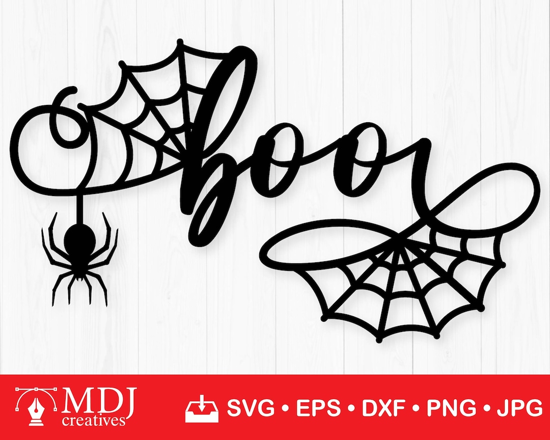 Boo SVG, Halloween Svg, Boo Spider Web Svg, Boo Cricut, Boo Silhouette ...