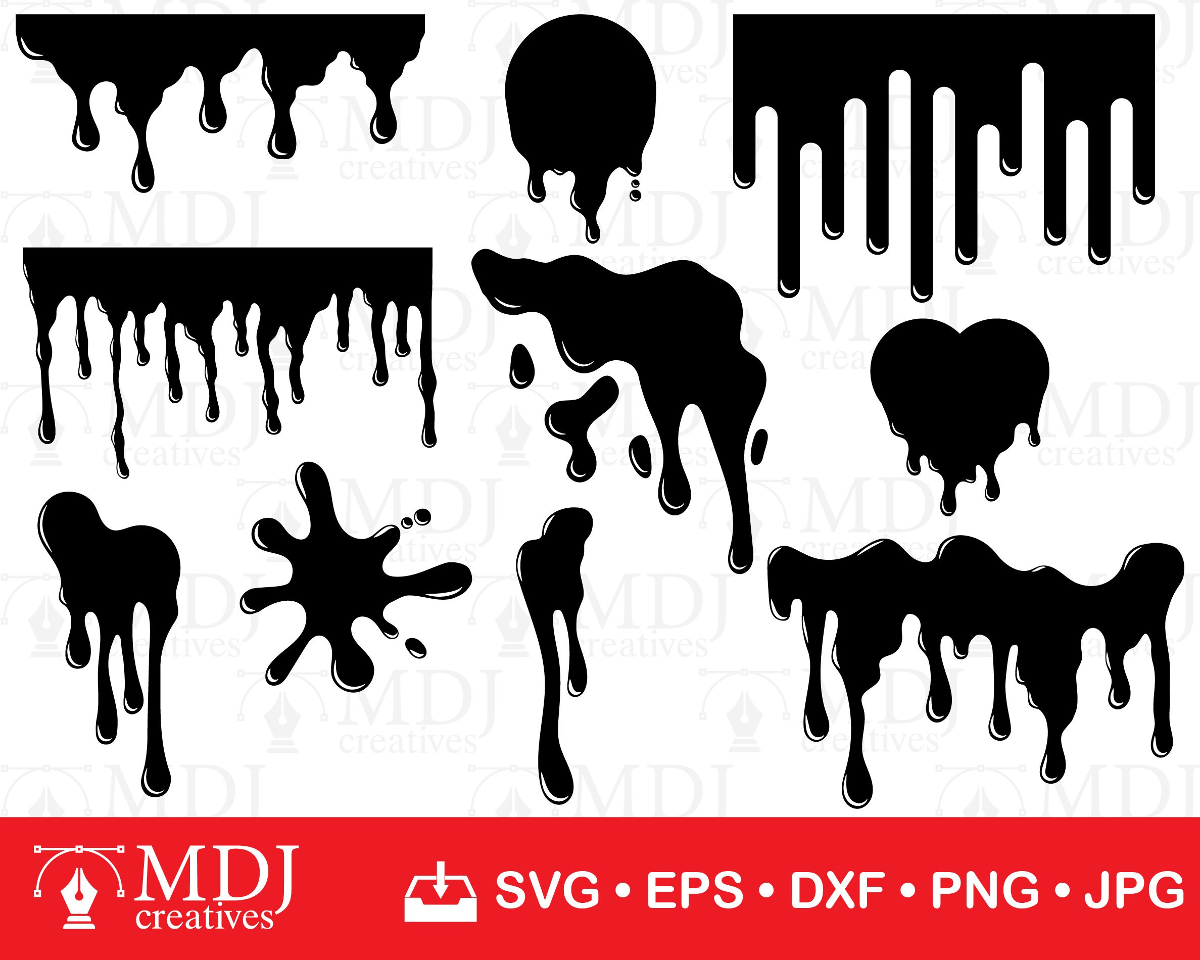 Dripping Bundle SVG Dripping Borders Svg Dripping Svg | Etsy