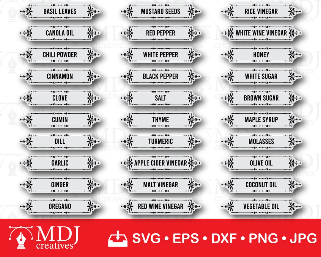 Condiments Label Svg, Condiments Label Stickers, Condiments Label Png ...
