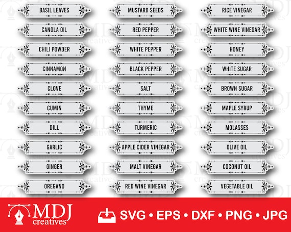 Condiments Label Svg Condiments Label Stickers Condiments | Etsy