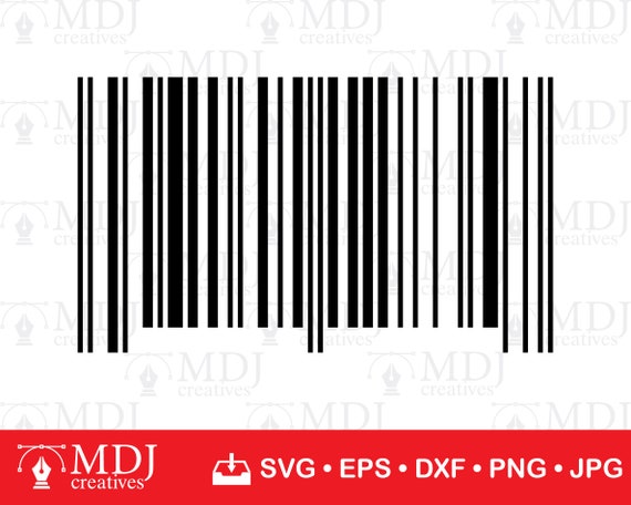 Barcode SVG Bar Code Plain Barcode Cut Files Barcode Vector | Etsy