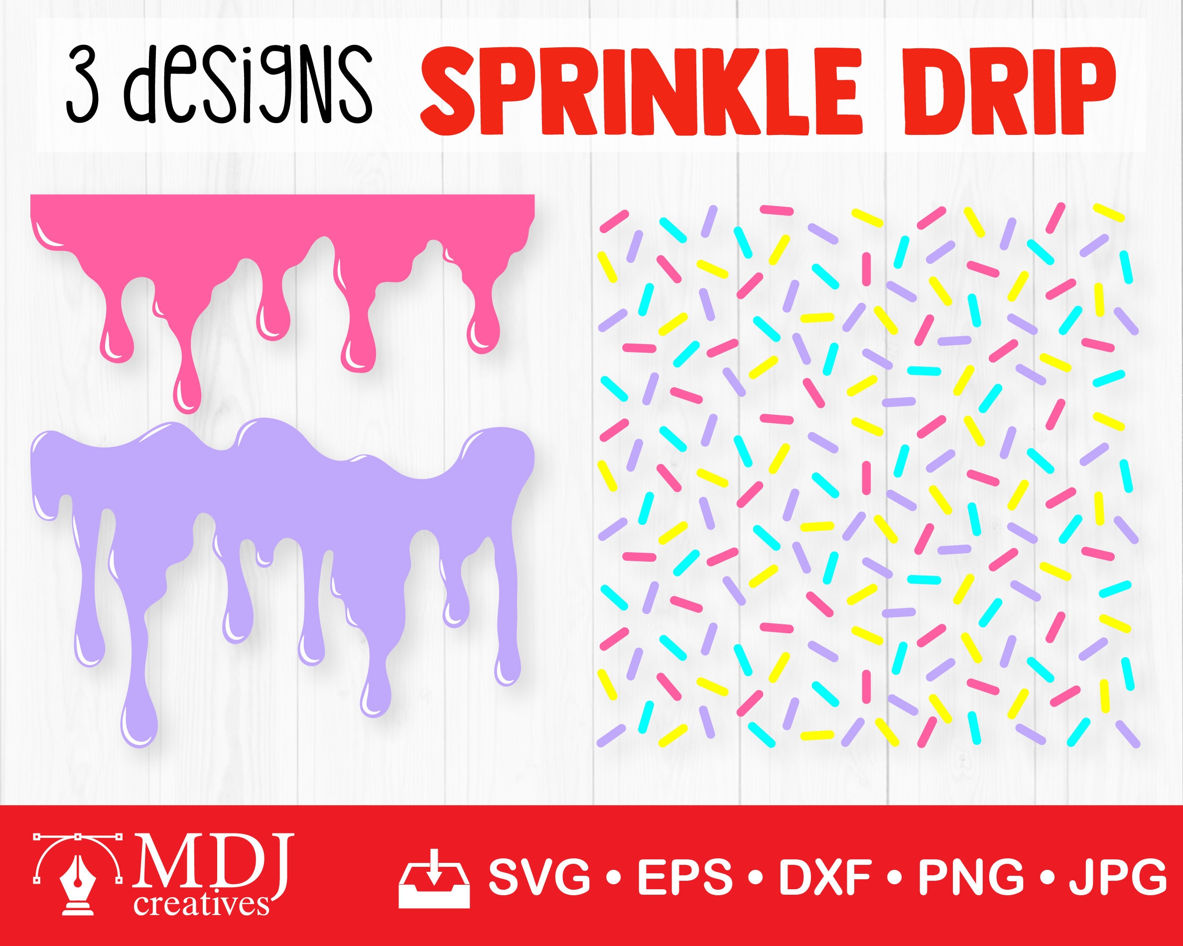 Sprinkle Drip Pattern SVG Donut Drip Svg Cookie Springkles - Etsy