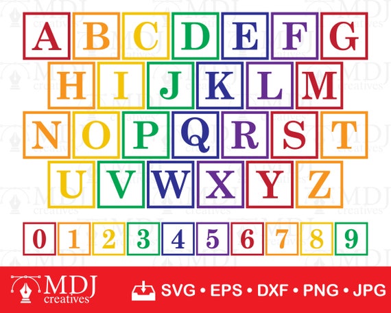 Alphabet Blocks SVG Alphabet Block Cut Files Building Blocks - Etsy ...