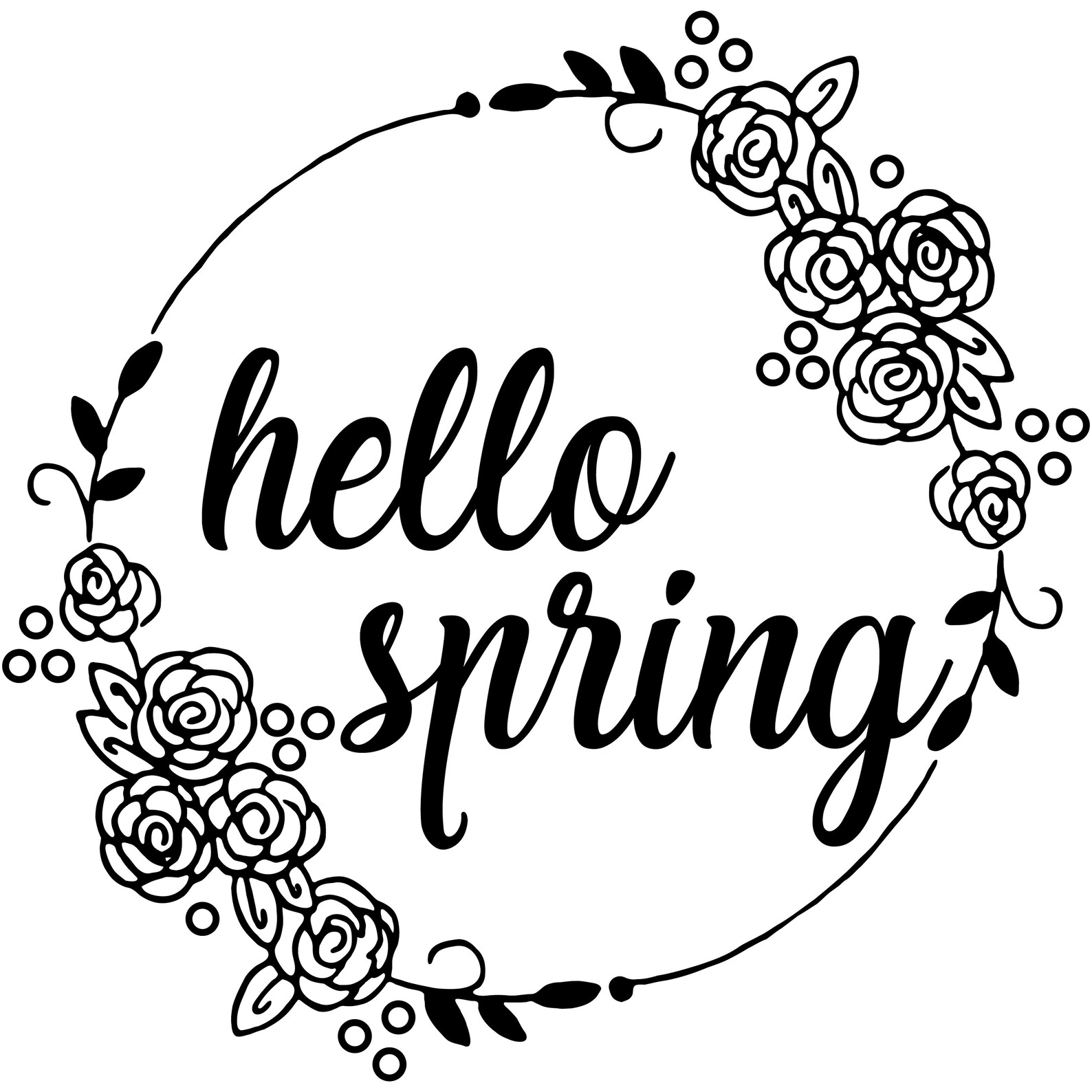 Hello Spring SVG Cut File Spring Time SVG Welcome Spring - Etsy 日本