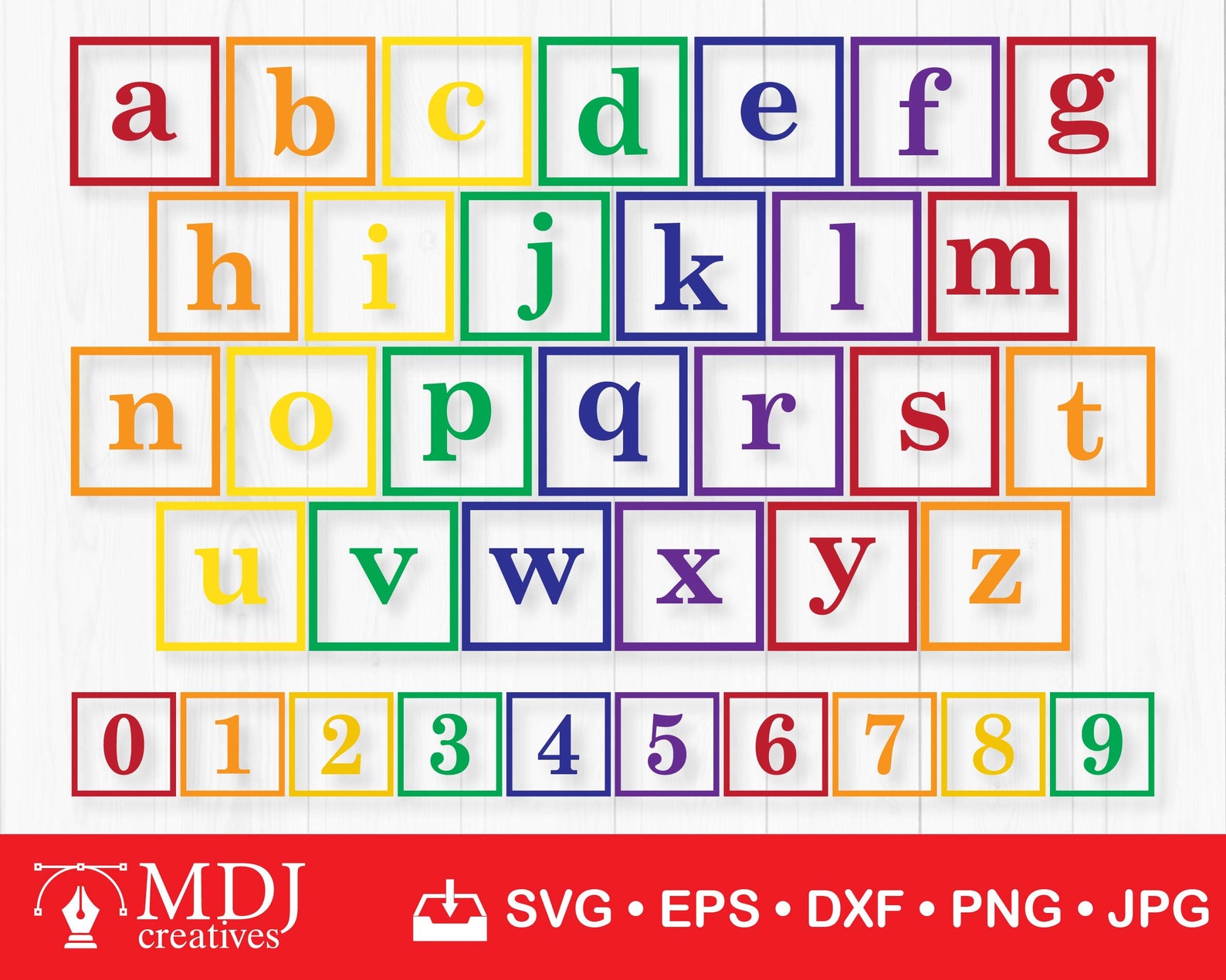 Alphabet Blocks Lower Case SVG Alphabet Block Cut Files - Etsy
