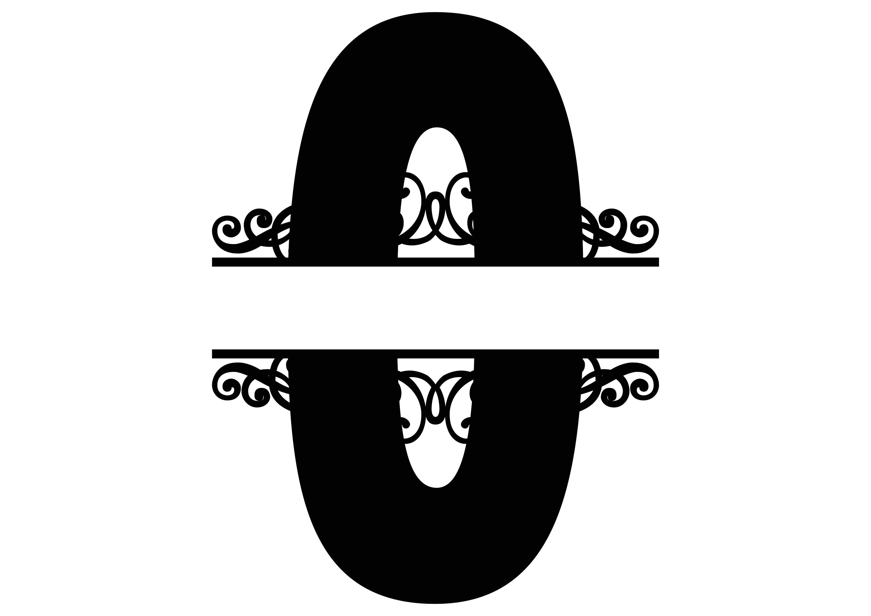 Split Alphabet Monogram 02 SVG Cut File Alphabet Monogram | Etsy