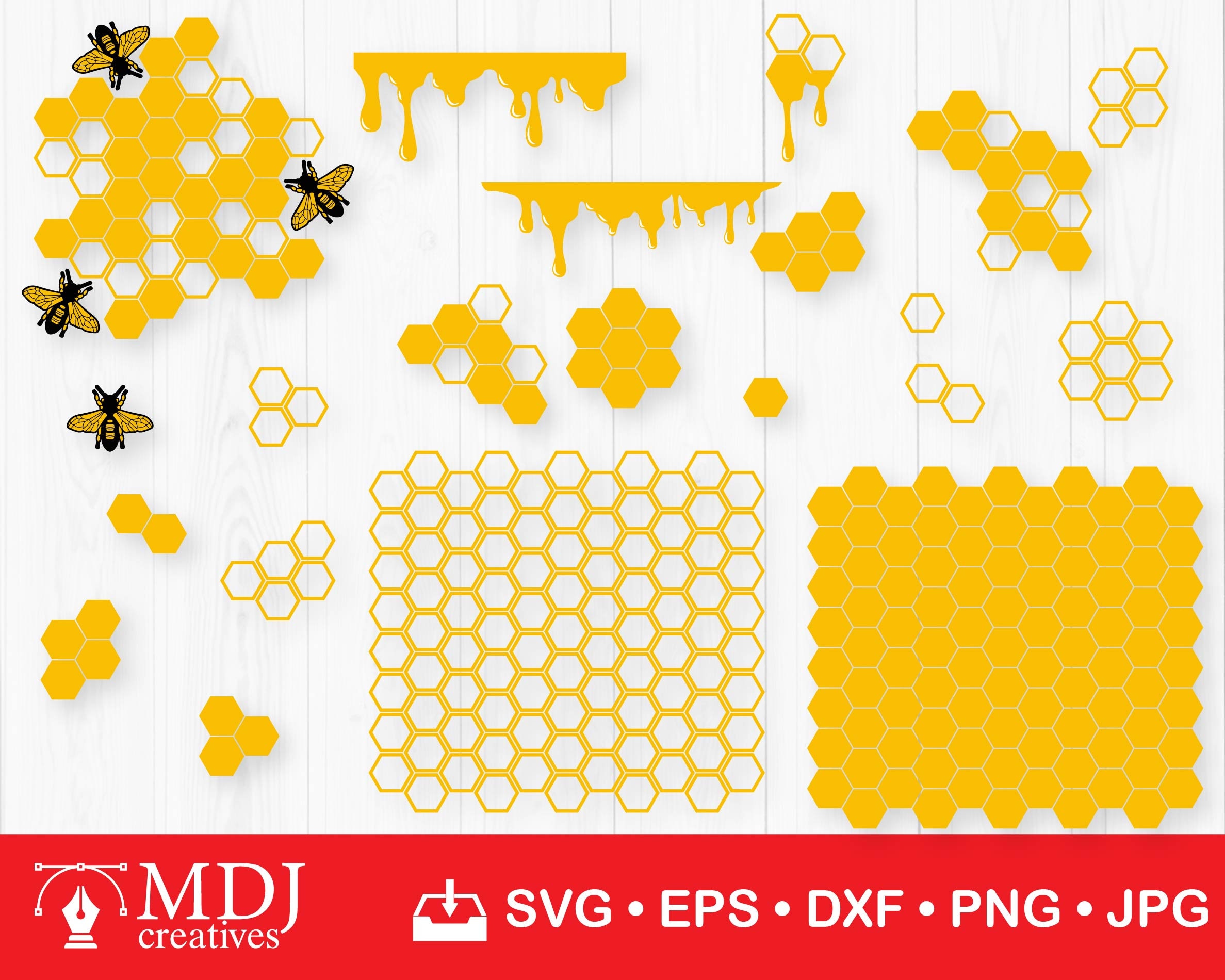 Honeycomb SVG Bundle Honey Drip SVG Honey Svg Honeycomb - Etsy UK