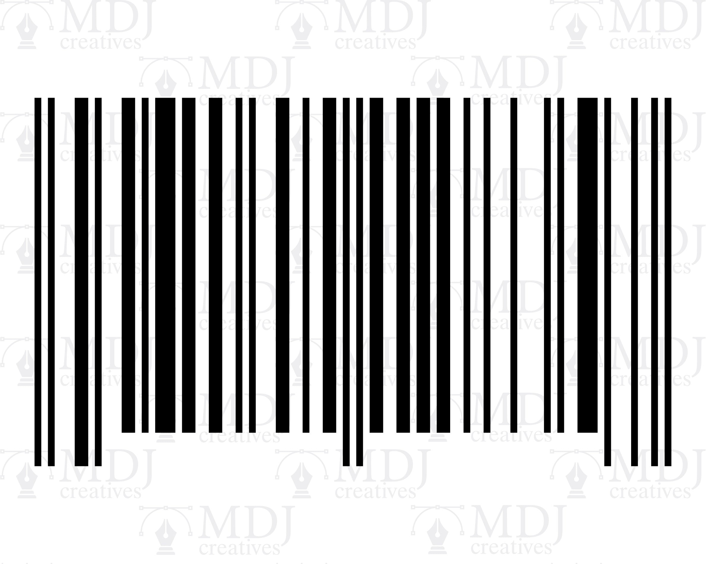 Barcode SVG Bar Code Plain Barcode Cut Files Barcode Vector | Etsy