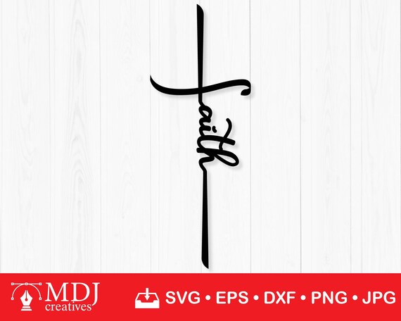 Faith Cross Script SVG Cut File Faith Svg Faith Cross SVG - Etsy