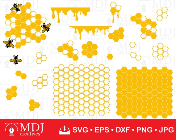 Honeycomb SVG Bundle Honey Drip SVG Honey svg Honeycomb | Etsy
