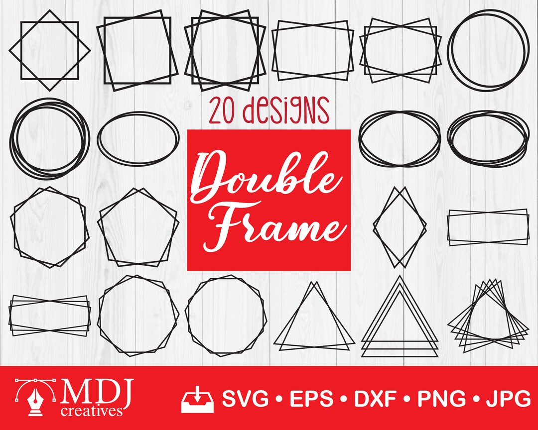 Double Frame SVG, Double Frame Svg, Double Frame Doodle Svg, Square ...