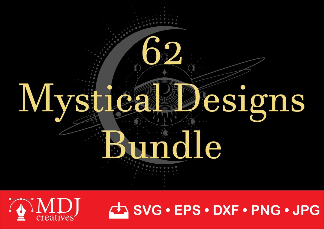 62 MYSTICAL DESIGNS, Mystical Bundle Svg, Celestial Svg, Moon Svg ...