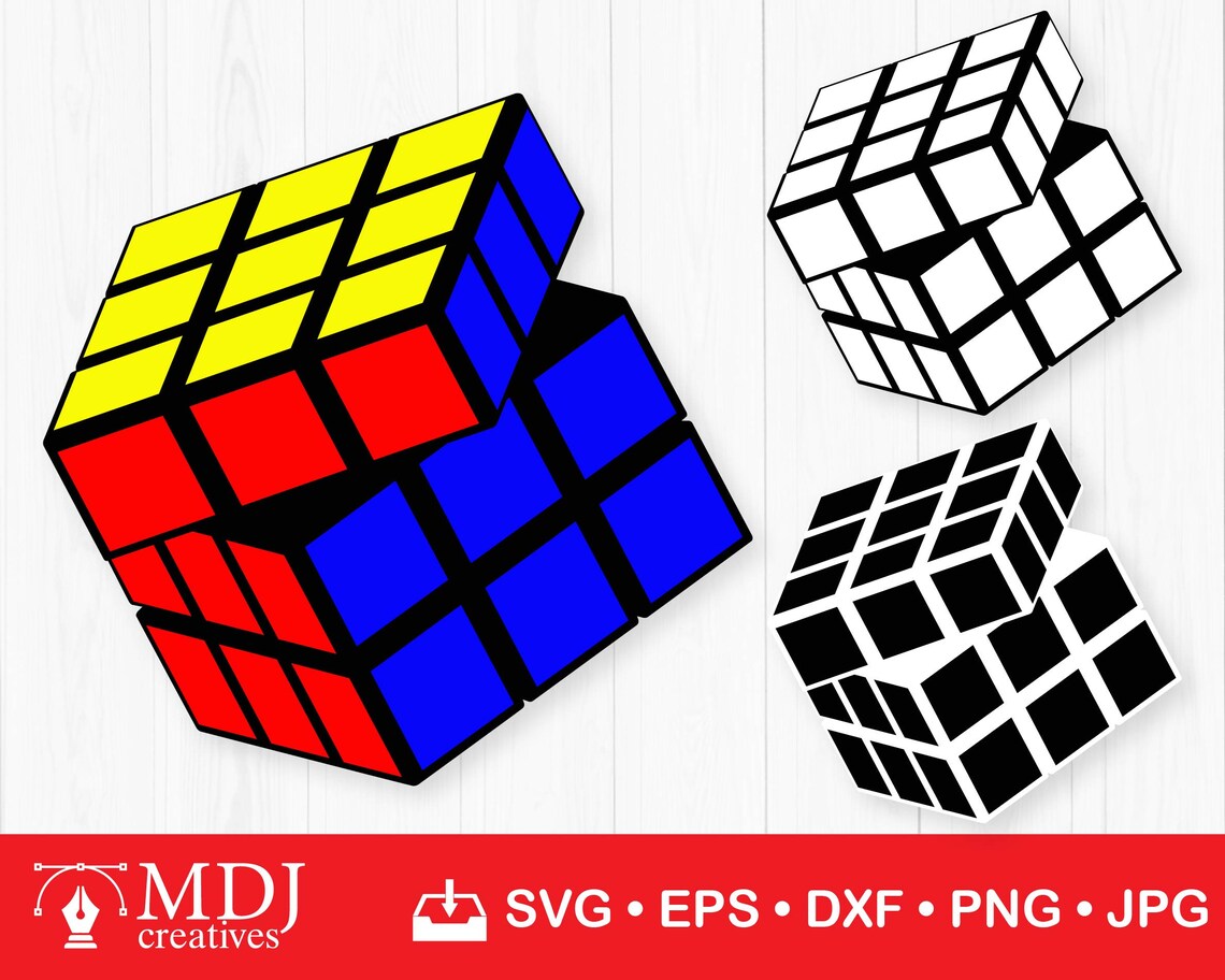 Rubiks Cube SVG, Cut File, Rubiks Cube Pattern, Rubiks Clipart, Cute ...