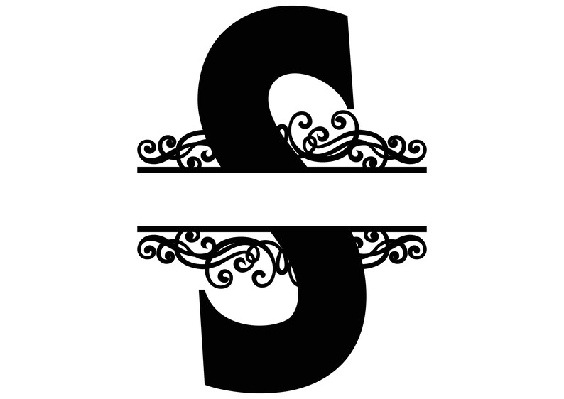 Split Alphabet Monogram 02 SVG Cut File Alphabet Monogram - Etsy