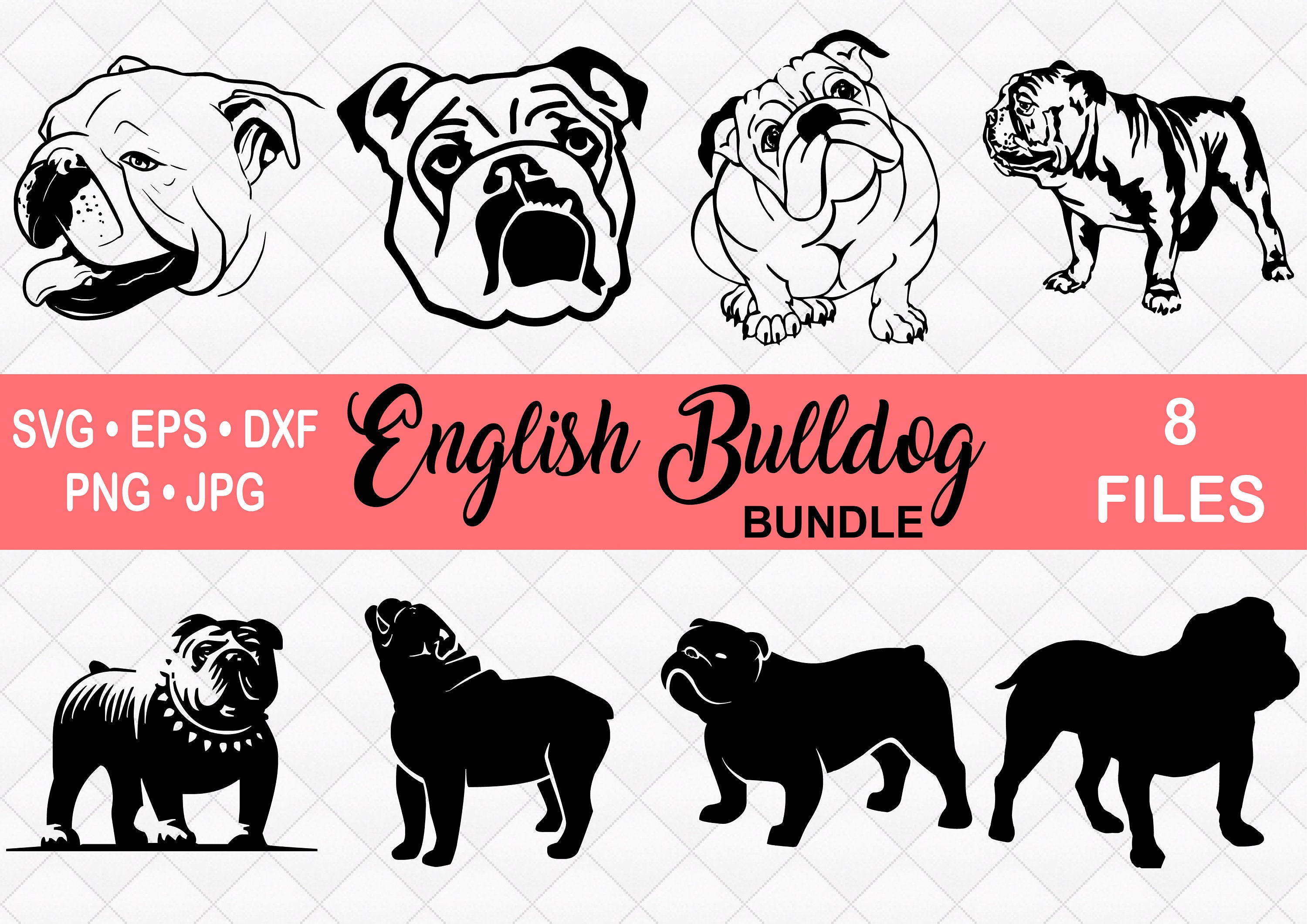 English Bulldog 05 Svg Cut File English Bulldog SVG Cute - Etsy Australia