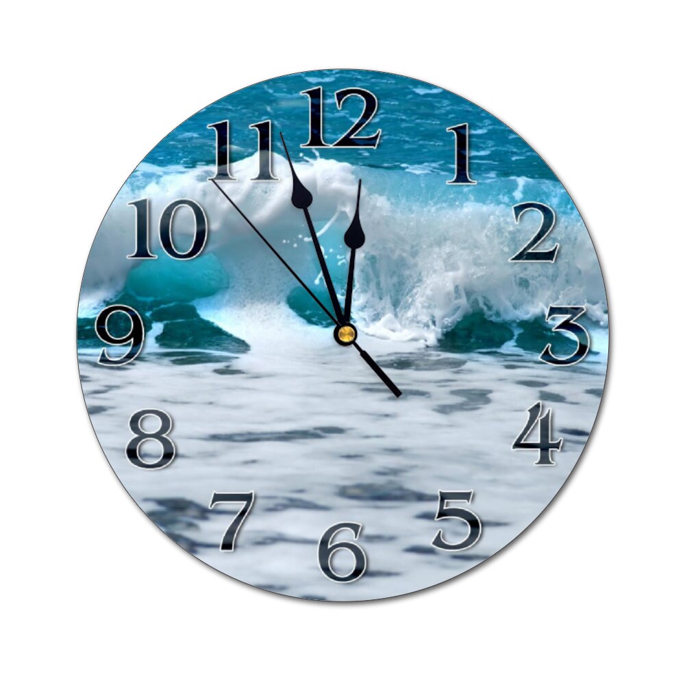 10.5 Beach Sea Foam Wall Hanging Clocks Personalized - Etsy