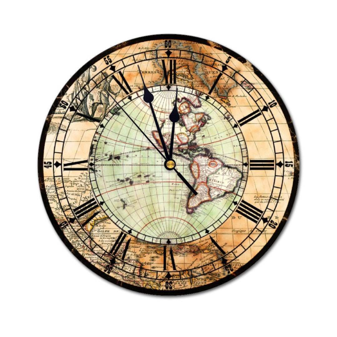 10.5 Antique Mall Hanging Clocks Custom Round Non-ticking MDF ...