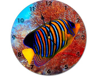 Tropical Fish Wall Clock - Etsy