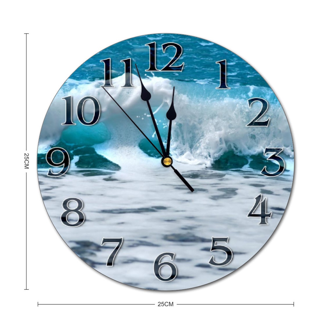 10.5 Beach Sea Foam Wall Hanging Clocks Personalized - Etsy