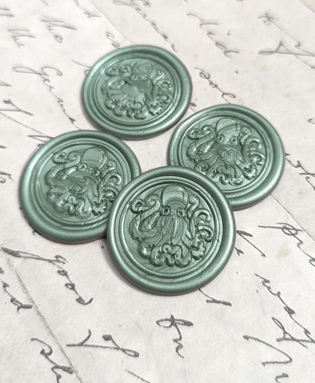 Premade Kraken Wax Seals, Peel and Stick, Octopus Kracken Wedding ...